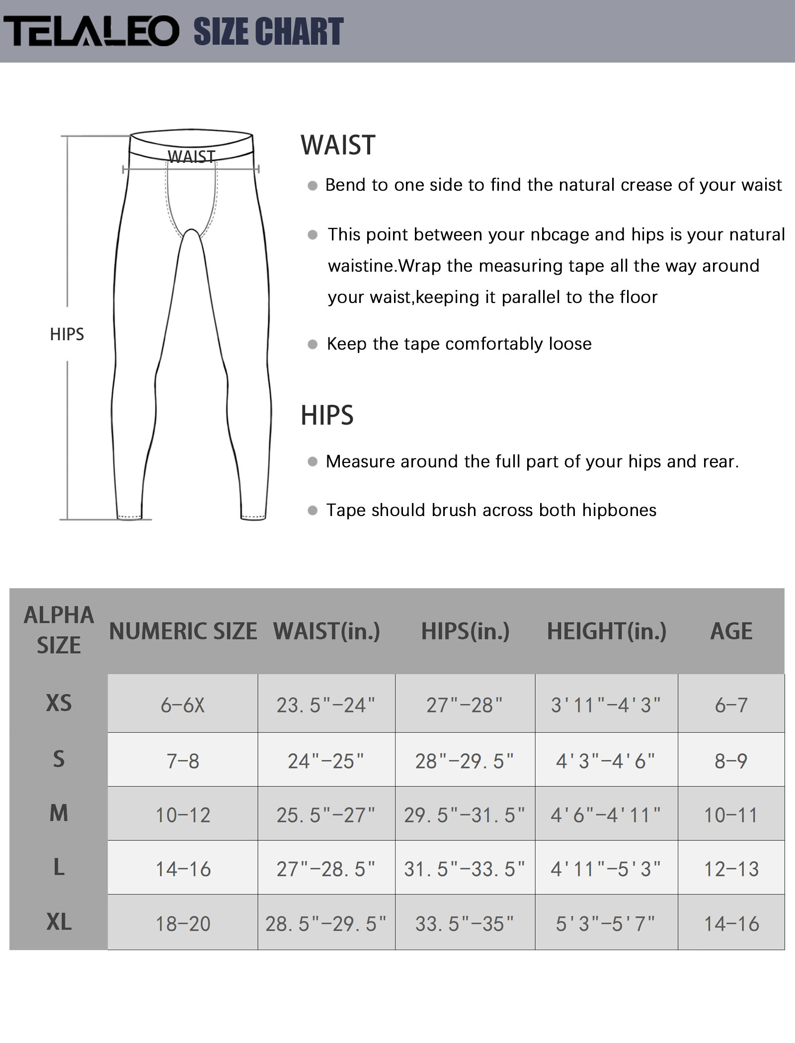 TELALEO 1/2/3 Pack Boys’ Youth Compression Leggings Pants Tights ...