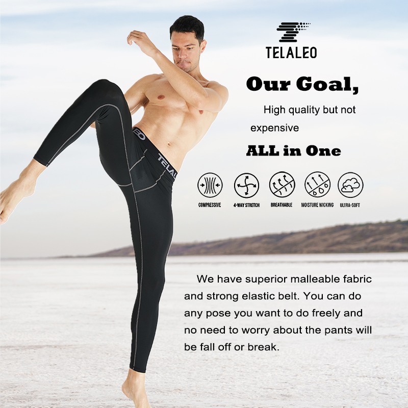 TELALEO 5 Pack Men’s Compression Pants Workout Leggings Running ...