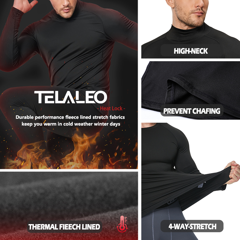 5 or 4 Pack Men’s Thermal Compression Pants Fleece Lined Sports Tights ...