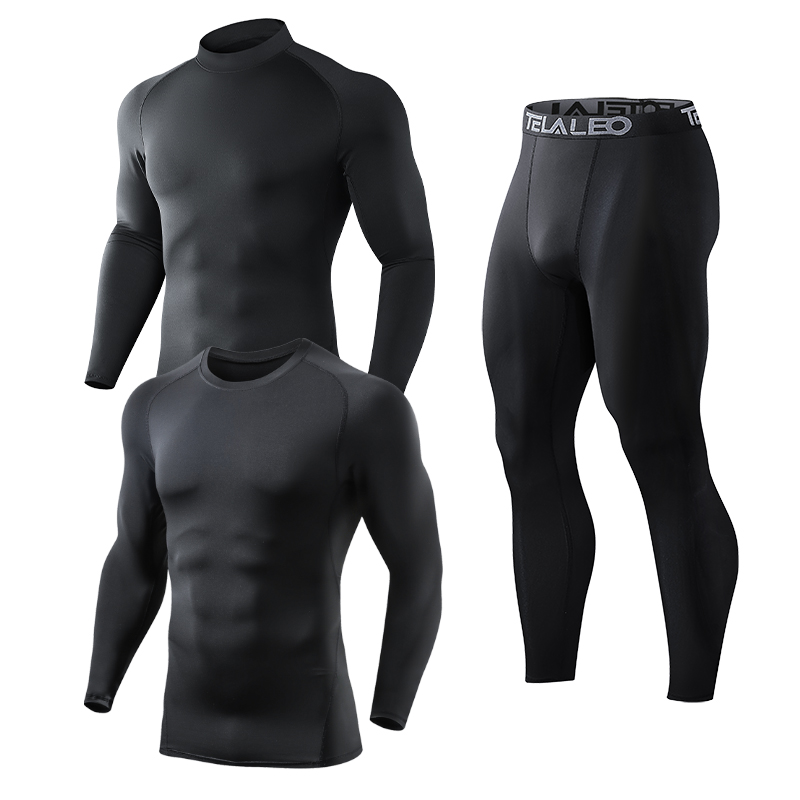5 or 4 Pack Men’s Thermal Compression Pants Fleece Lined Sports Tights ...